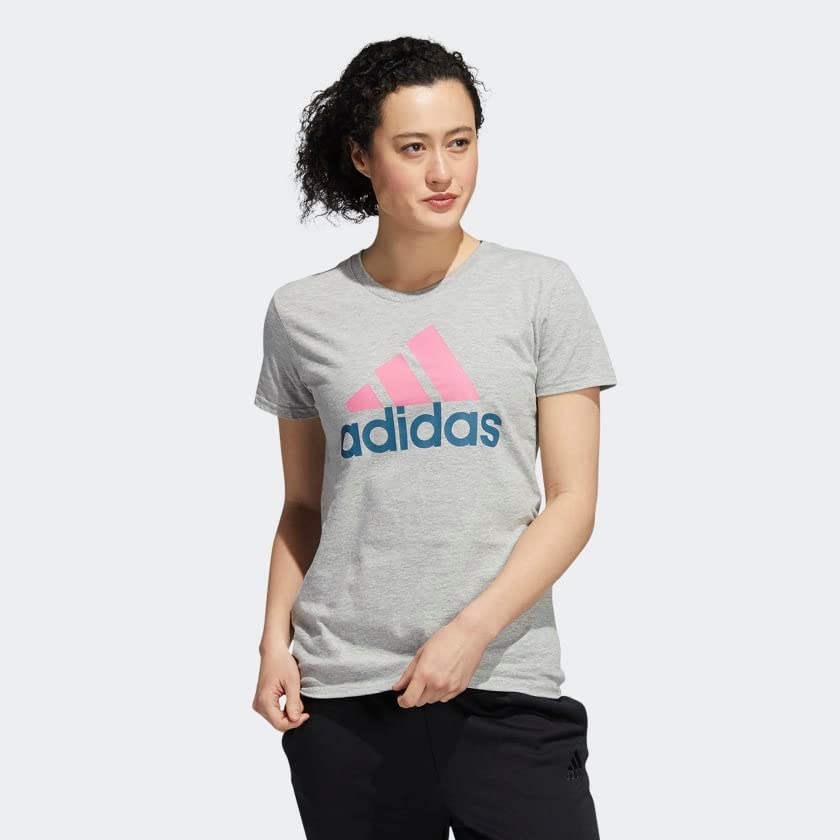 adidas Badge of Sport T-Shirt Medium Grey Heather/Rose Tone/Orbit Indigo Medium