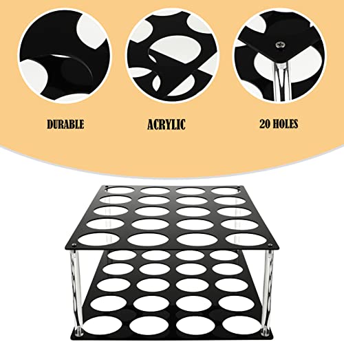 Vinyl Roll Storage Rack 20 Holes Acrylic Vinyl Rolls Holder Organizer Display Storage Stand for Art Craft Paper Room Decor (Aperture 2 Inch)