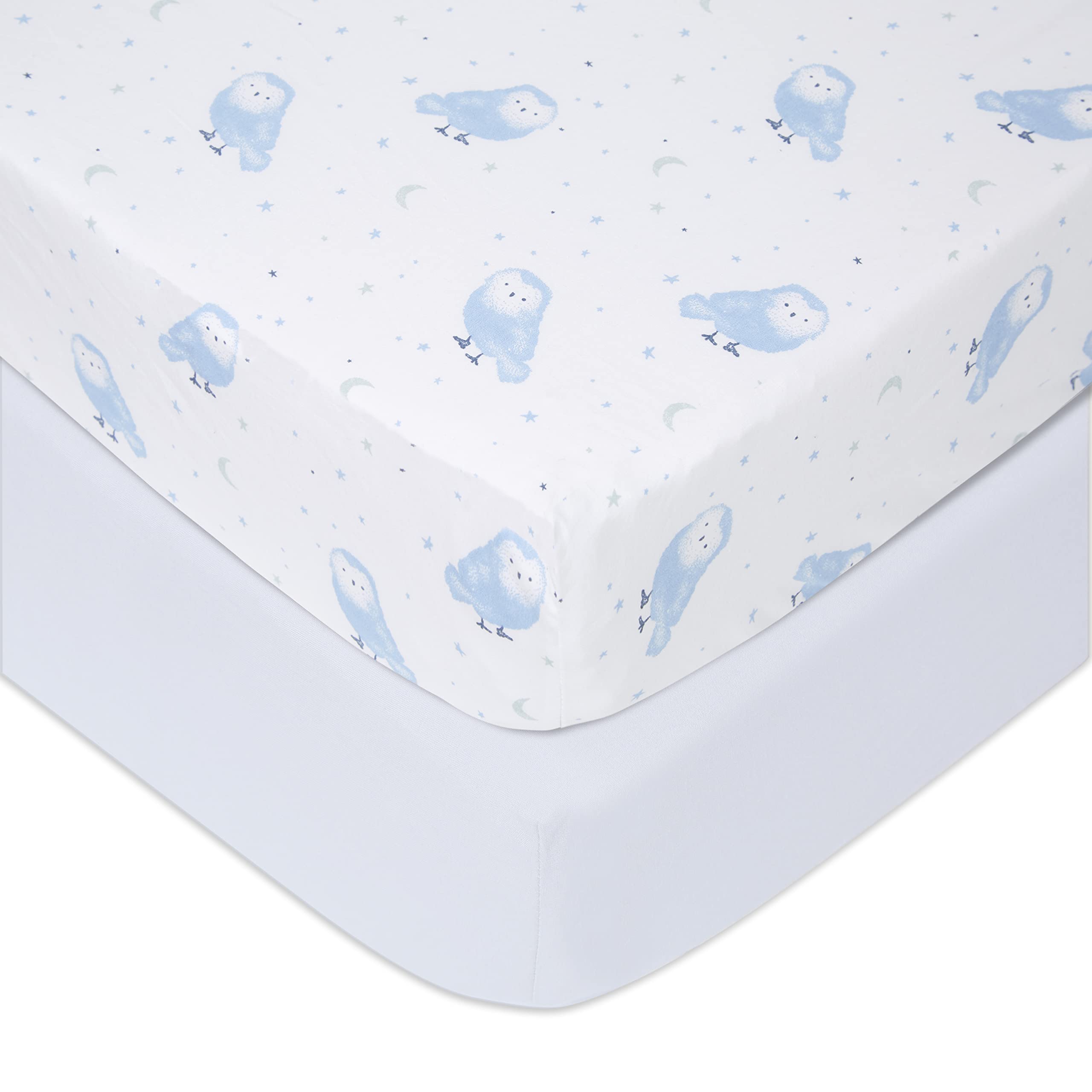 aden + anais Essentials 3-Piece Bedding Set and 2-Pack Poplin Crib Sheets, Time to Dream