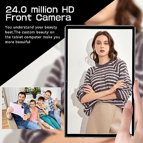 Acogedor 2 in 1 Tablet with Keyboard, 10inch Android Tablet Support 4G LTE Cellular, MT6755 8 Core CPU, 2.4G 5G WiFi Tablet PC, 8+256GB, Bluetooth, 8MP+16MP (US Plug)