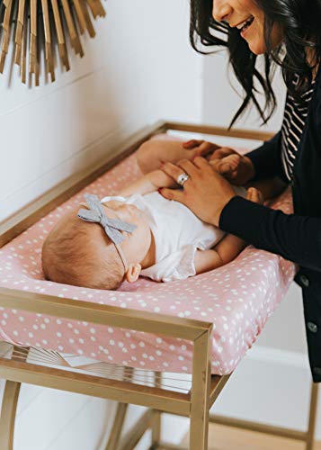Premium Knit Diaper Changing Pad Cover"Lucy" by Copper Pearl
