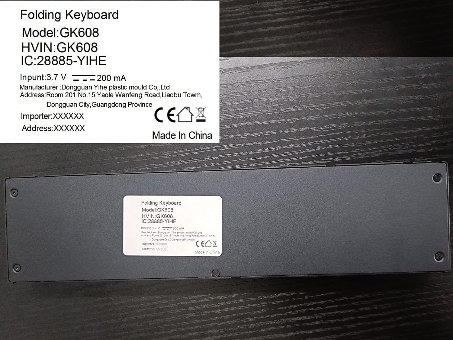 Geyes Bluetooth Keyboard Foldable, Portable Folding Wireless Keyboard with Portable Pocket Size, Aluminum Alloy Housing for iPhone,iPad, Tablet,Laptops and Smartphones (Black)