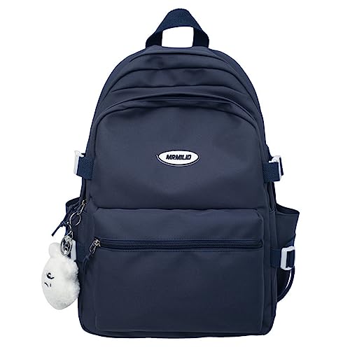 BILIPOPX Kawaii Backpack with Cute Accessories Aesthetic 15.6 Inch Laptop Backpack Pendant (Deep Blue)