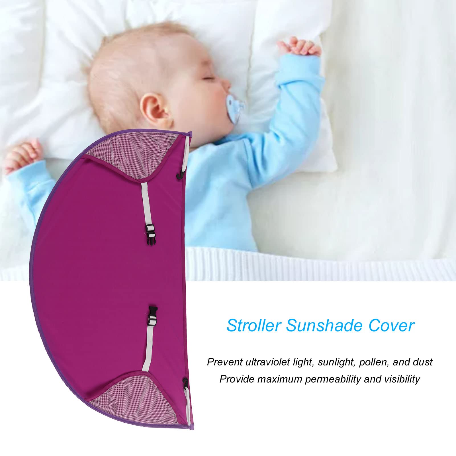 Baby Stroller , Sunshade Sun Cover Breathable Pushchair Umbrella Parasol Shade Infant Carriage for Baby Prams and