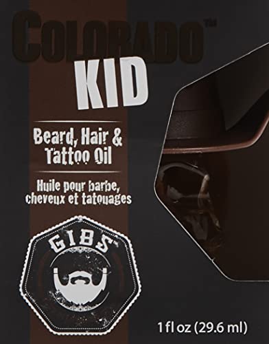 GIBS Grooming Colorado Kid Hair, Beard & Tattoo Oil, 1 Fl Oz