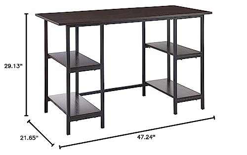 OneSpace Camden 4 Shelf Computer Desk, Espresso