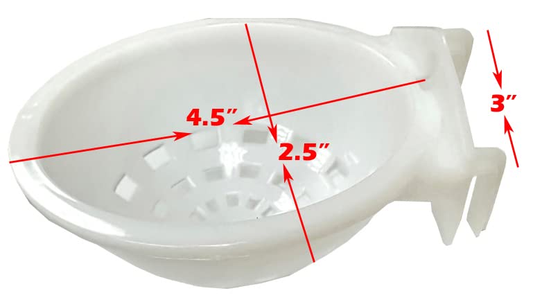 Lot of 4 Plastic Nest Pans with Cage Hook for Bird Canary Finch Aviary Lovebird Budgie Parakeet