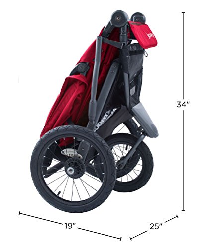 Joovy Zoom 360 Ultralight Jogging Stroller, Large Canopy, Lightweight Jogger, Extra Large Air Filled Tires, Charcoal