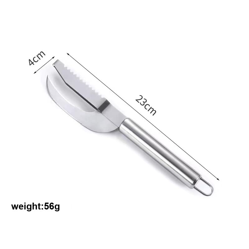 DABONGKEER 4 PCS Stainless Steel Fish Scaler and Gutting Knife Multifunctional Seafood Tool for Removing Scales Cleaning Fish and Shrimp ，430 Hot Treatment