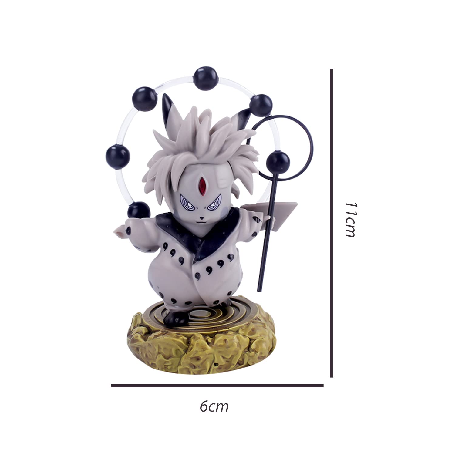 Anime Character Action Cosplay Action Figure Ninja Model Statue Fan Gift Collection Sasuke Fan (D)