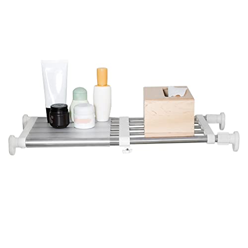 DAHOOMII Adjustable Closet Shelf Divider Tension Rod Expandable Clothes Storage Hanger Coat Rack DIY Stainless Steel Organizer Cabinets Separators Space Saver - Ivory