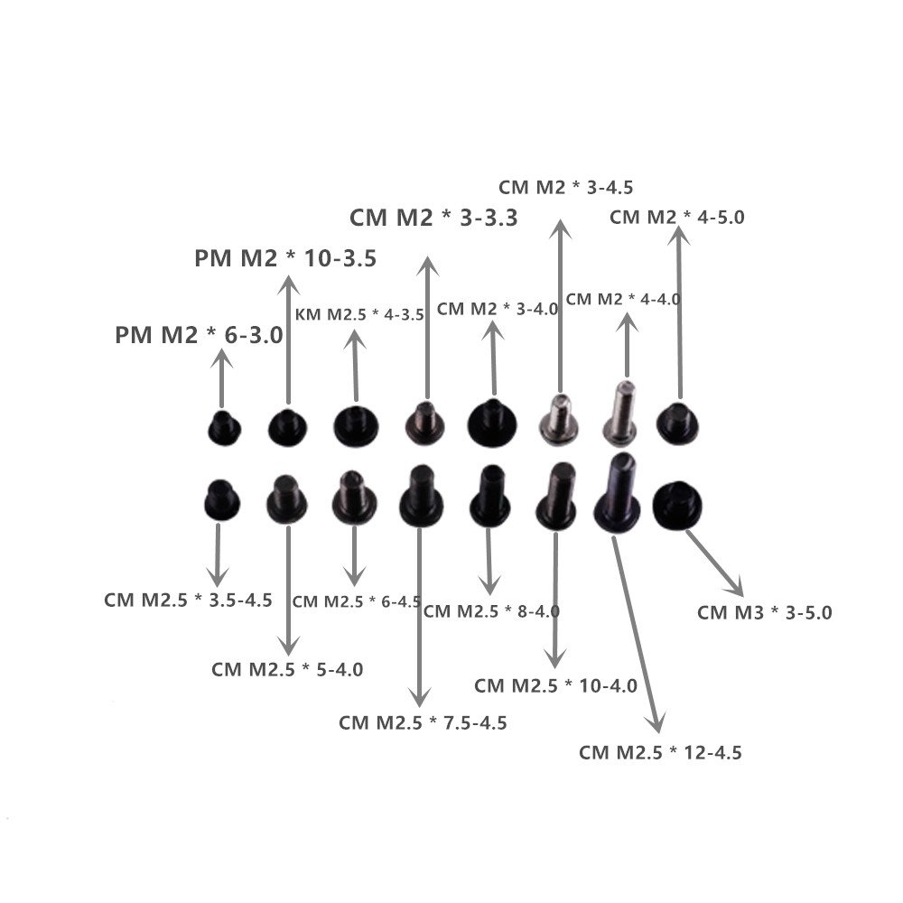 Eowpower 800Pcs Laptop Notebook Computer Screws Replacement Kit for PC HP IBM Dell Sony Acer Asus Lenovo Toshiba Gateway Samsung