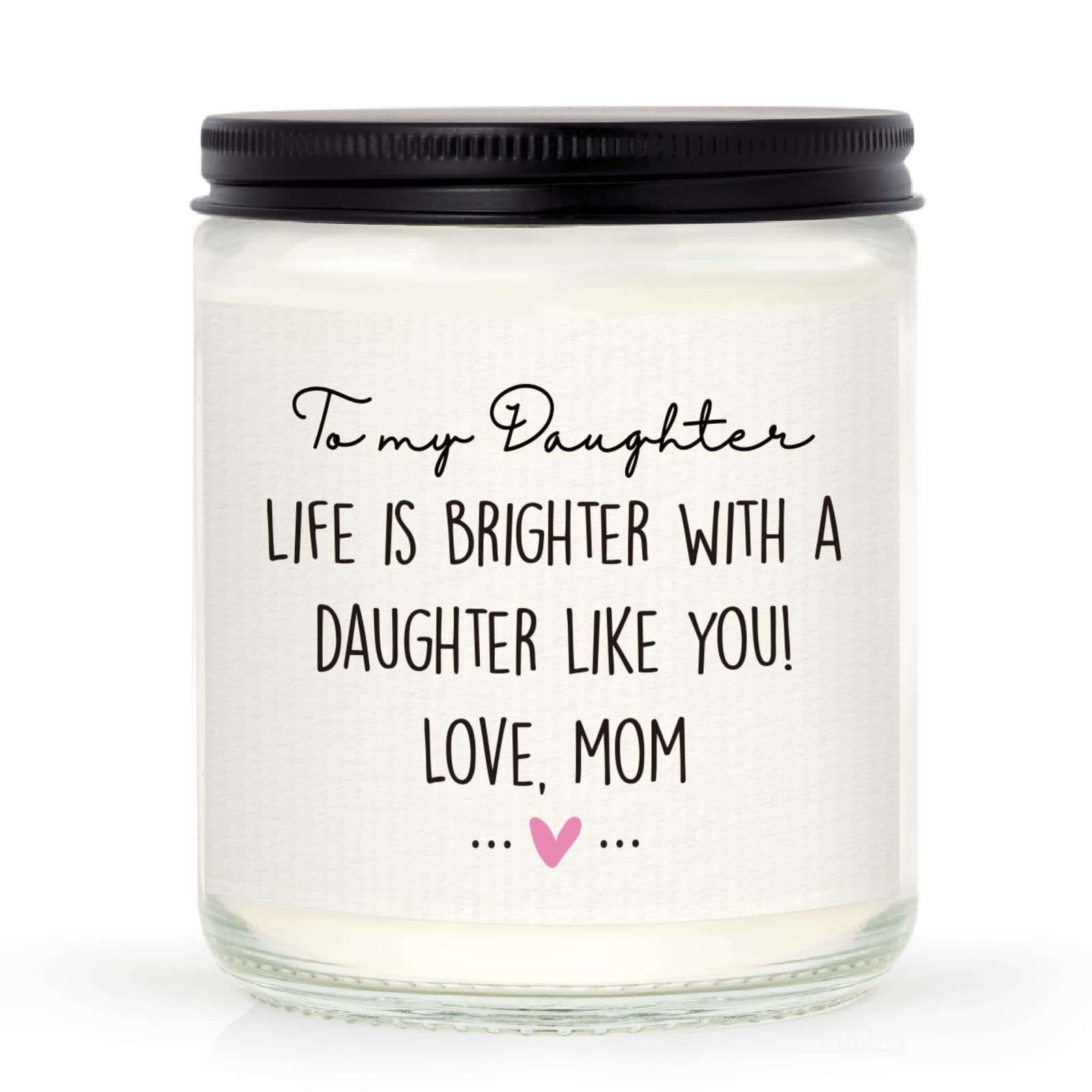 GiltGlimmer Daughter Christmas Gift from Mom, Daughter Gifts, Unique Birthday Gifts for Daughter, Lavender Scented Candle for Daughter Mothers Day Graduation Back to School Wedding Bridal Shower Gift