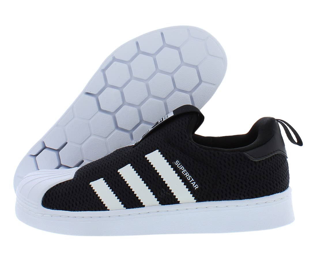 adidas Superstar 360 Boys Shoes Size 1.5, Color: Black/White