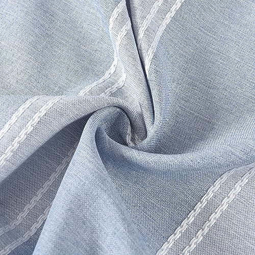 Dainty Home Bathroom Shower Curtains - Blue Shower Curtain with Elegant Design - Luxury Washable Shower Curtains for Bathroom, Hotels
