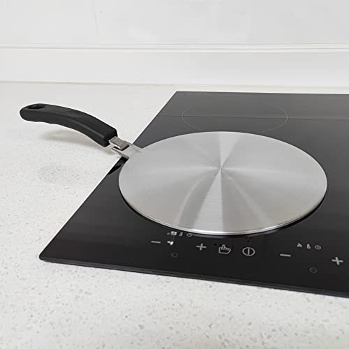 9.45inch Induction Heat Diffuser Plate with Detachable Handle Stainless Steel Induction Adapter Converter Diffuser Disc