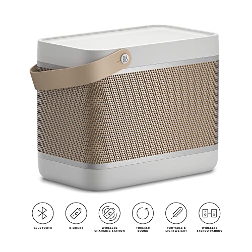 Bang & Olufsen Beolit 20 Powerful Portable Wireless Bluetooth Speaker, Grey Mist & Beoplay HX – Comfortable Wireless ANC Over-Ear Headphones - Black Anthracite