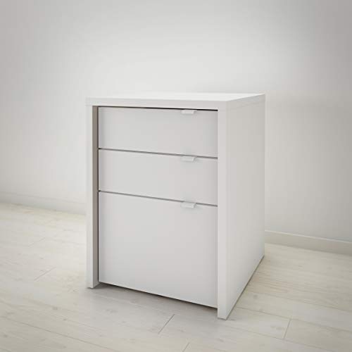 Nexera Chrono 96" Dual Writing Desk Bark Grey/White