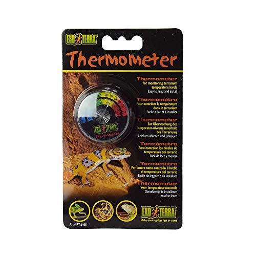 Exo Terra Thermometer for Reptile Terrarium β Provides Temperatures in Both Celsius and Fahrenheit