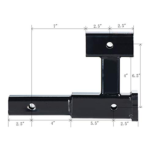 HITOWMFG Dual Receiver Extender Trailer Towing Hitch Extension(GTW 5,000 lbs)
