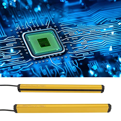 Forging Machine Tool, DC10 to 30V 2Pcs Yellow Light Gratings 0.3 to 2 Meters Detection Distance Fast Response Light Screen Infrared Radiation (8 beams BEM0840-C-280NB)