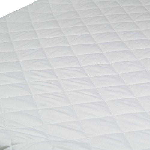 Beautyrest Black Luxury Fitted Baby Crib Mattress Pad Cover | Waterproof | 52β x 28β | Machine Washable, Bright White