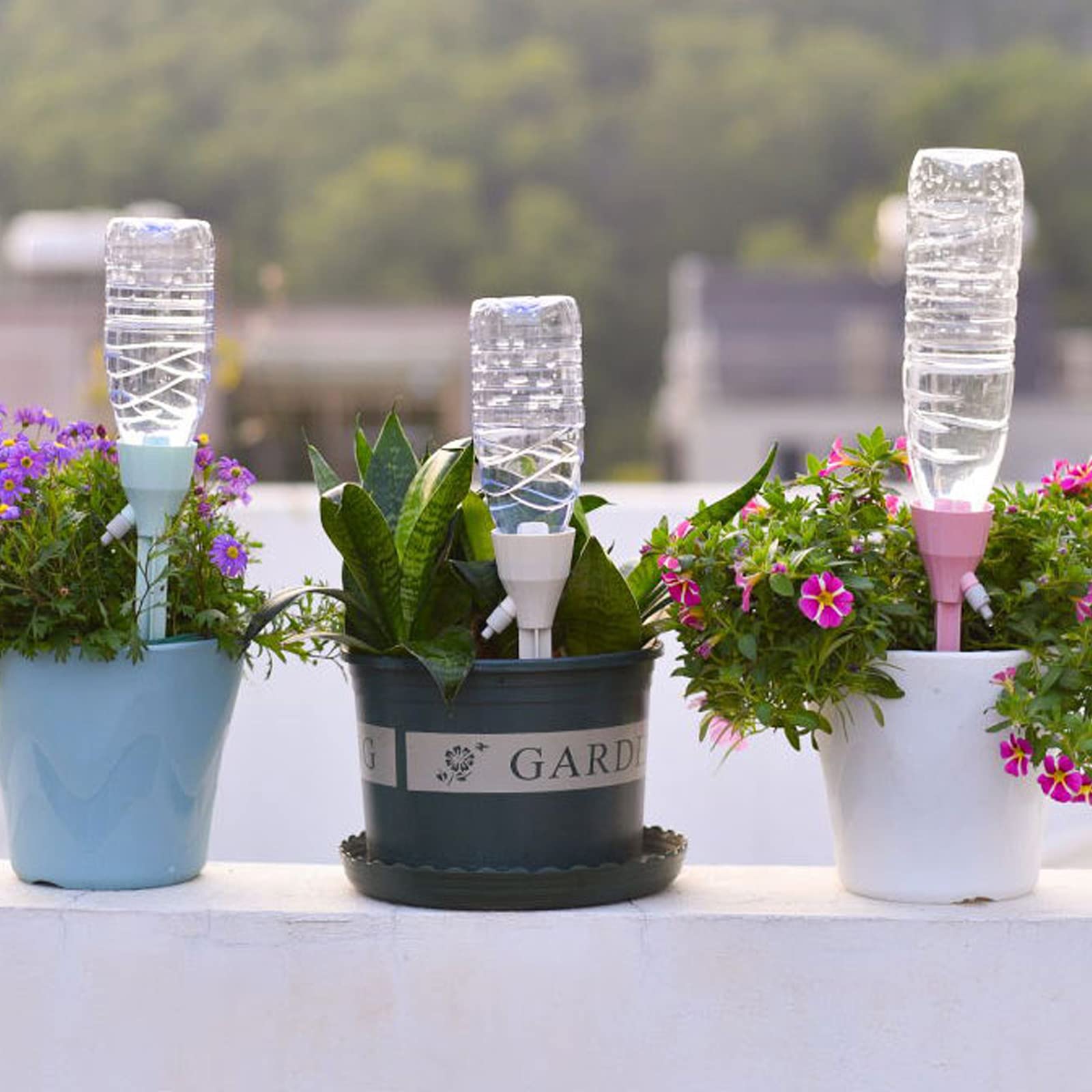 Adjustable Self Watering Spikes Planter Insert Stakes Automatic for Garden Potted Plant Drip Irrigation Device with Slow Release Control Indoor Outdoor Vacation While Away Set of 12
