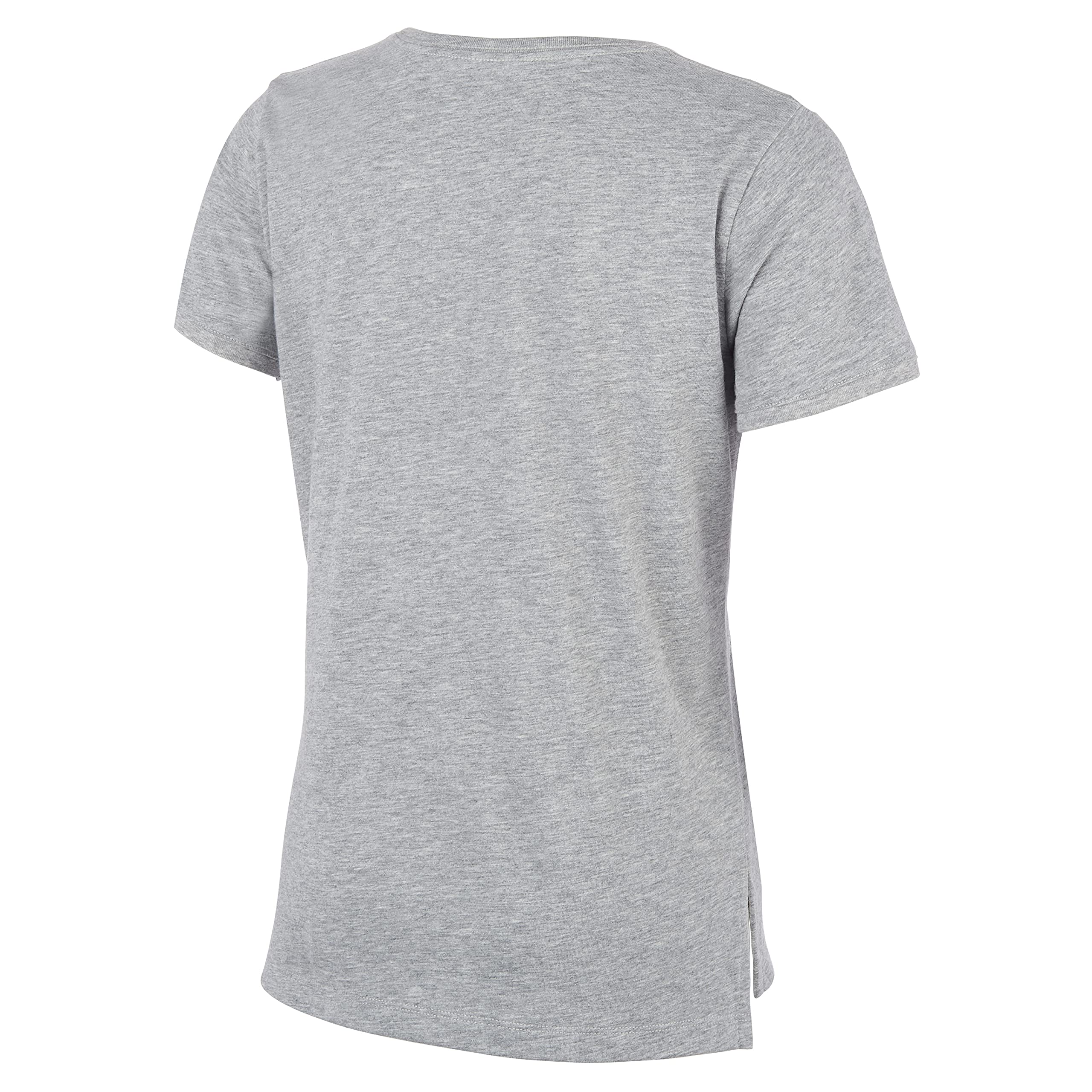 adidas girls Short Sleeve Vent Heather Graphic Tee T Shirt, Grey Multi, Medium US