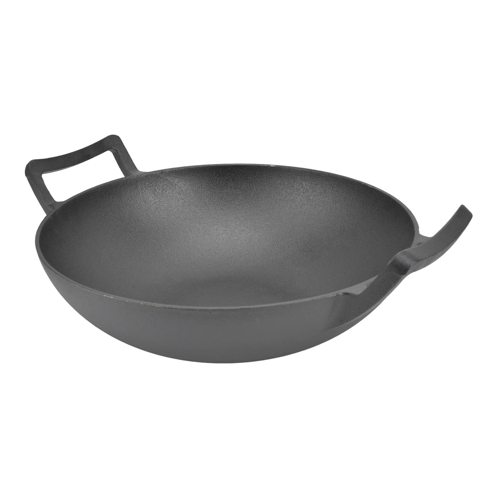 BTIHCEUOT Double Handle Wok, NonStick Cast Iron Pan Pot for Halogen Stove for Kitchen
