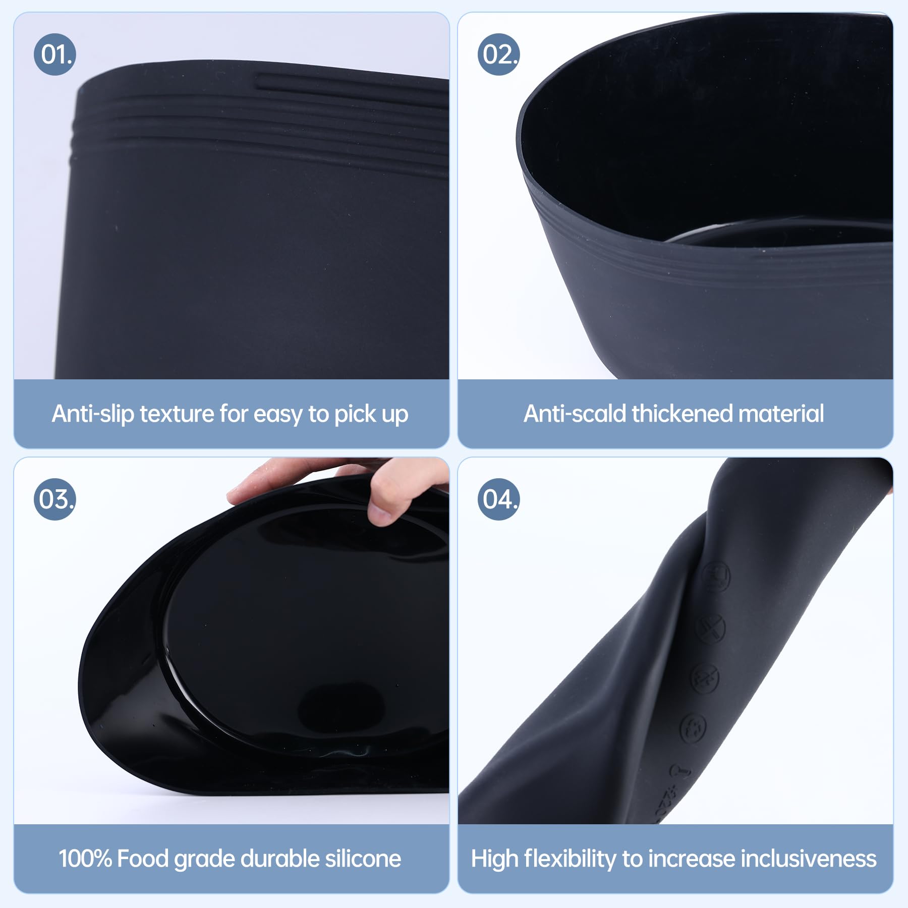 ACBOWE Silicone Slow Cooker Liners Fit Crock-Pot 6-7 Quart Oval Slow Cooker, Reusable Cooking Crock Pot Liner BPA-Free, Leakproof & Dishwasher Safe Slow Cooker Accessories for 6-7 Qt Crockpot β Black
