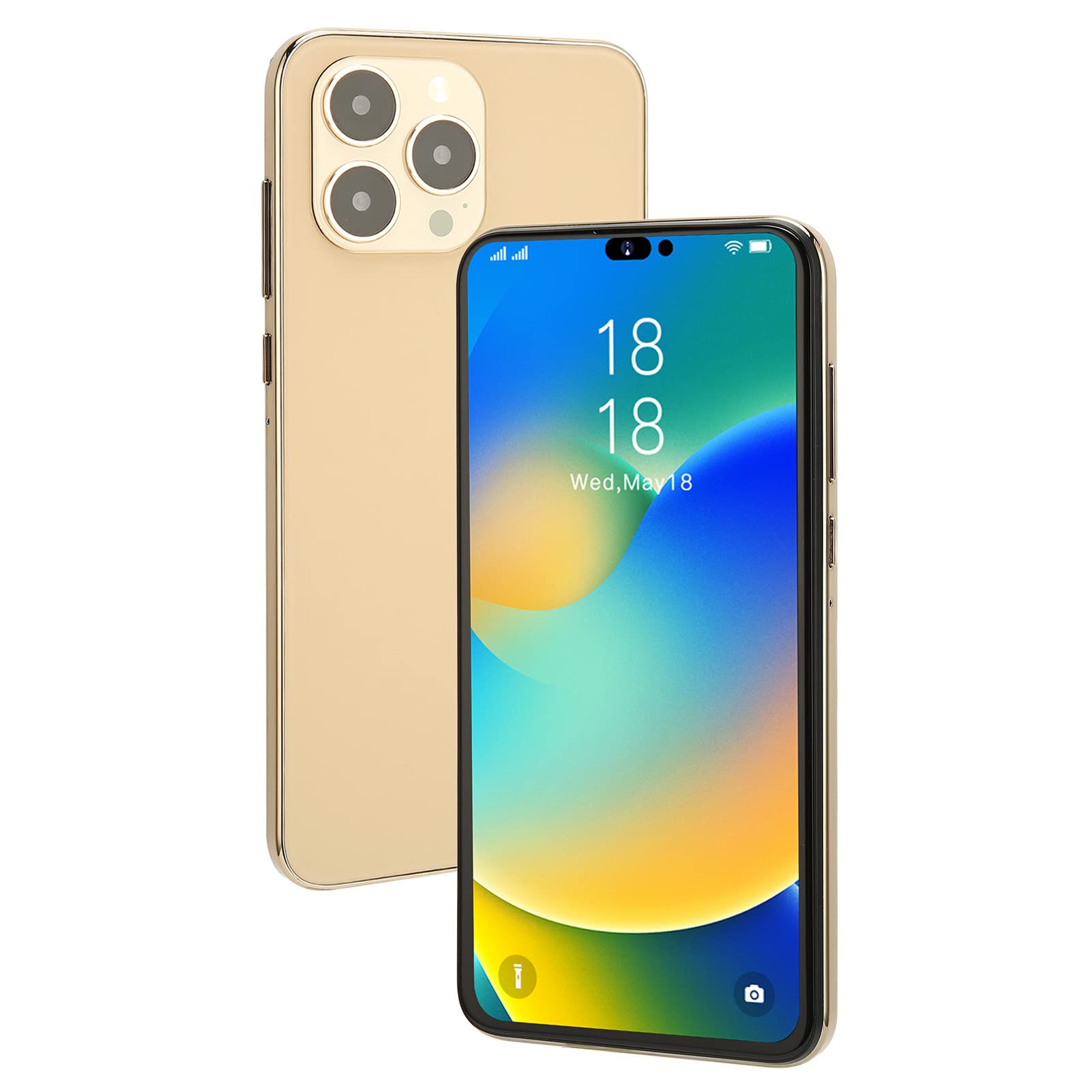 3G Unlocked Cellphone, 6.1 Inch HD Screen, Dual SIM Slots 3G Cellphone,2GB RAM 32GB ROM, Face ID Unlocked Mobile Phone for Android 10 4000mAh(Gold)