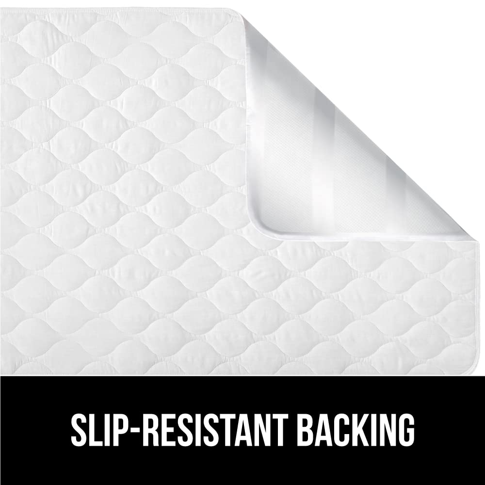 Gorilla Grip Washable Underpads, Waterproof Reusable Heavy Absorbency Incontinence Bed Pads, Leak Proof Toddler Mattress Pads, 76x34 Slip Resistant Pad Protector for Bedwetting, Adults and Kids, White