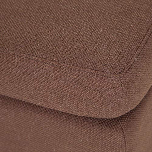 Christopher Knight Home Rosella Fabric Ottoman, Chocolate