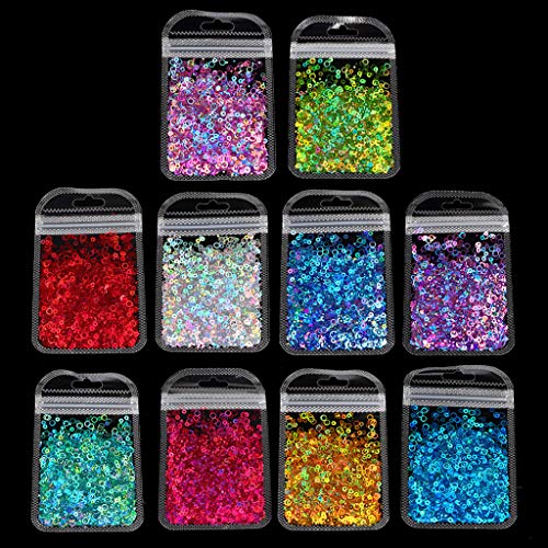 Holographic Chunky Glitter 10 Colors Craft Glitter Resin Glitter for Nail Body Eye Face Crafts