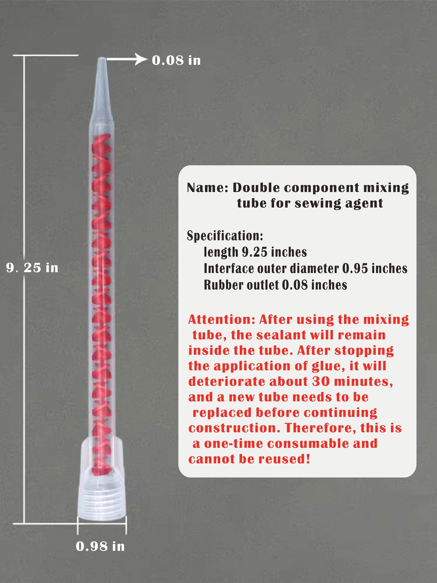 ANZHUO Dual Barrel Mixing Nozzle, 20 Double epoxy Spray Gun nozzles, Suitable for 200ml and 400ml Manual Ink cartridges (20 Pieces)