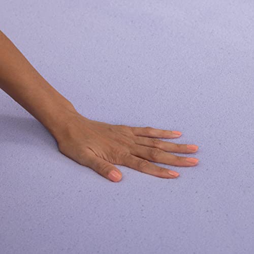 BEAUTYREST, Lavender Colored, Aloe Gel Bead, Pressure Relieving Memory Foam Mattress Topper, 2 inch, Queen