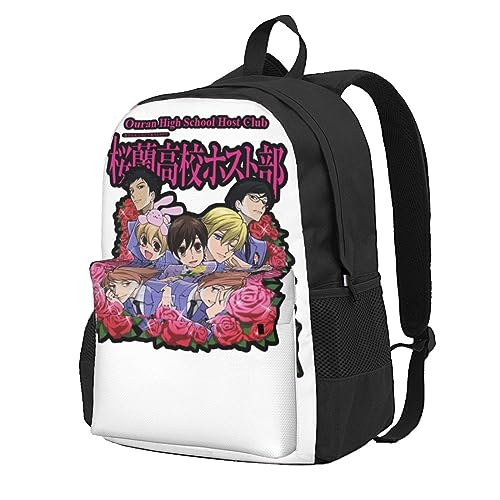 COMFOBOND Anime Ouran High School Host Club Laptop Backpack Lightweight Double Shoulder Bag Travel Daypack Camping Work Hiking For Men Women