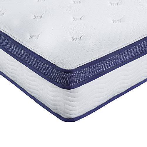Sleeplace 12 Inch Euro Top Spring Mattress King - Blue Piping SP12SM03K