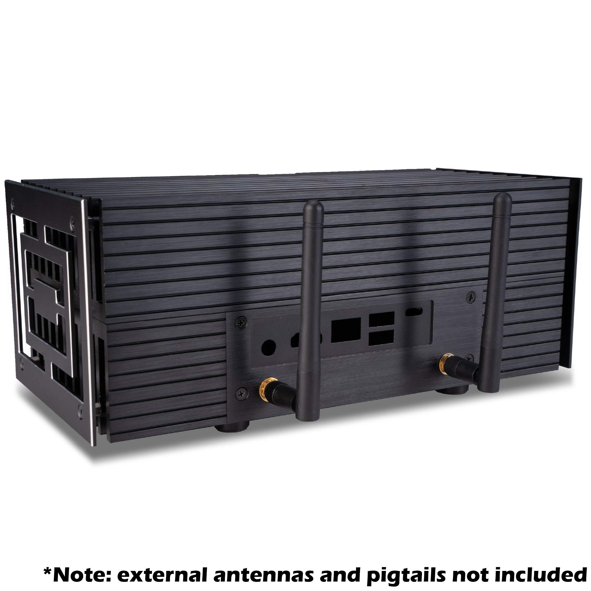 Akasa Turing, Intel 8th Gen NUC (Bean Canyon), PC Fanless Cooling Case, Intel NUC 8 Aluminum Chassis, IR, Heatsink, Antenna Hole, 2.5" SSD HDD, Vertical/Horizontal Computer Case, A-NUC45-M1B
