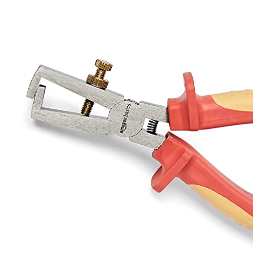 Amazon Basics 1000 Volt VDE Insulated End Wire Stripping Pliers, 6-inch