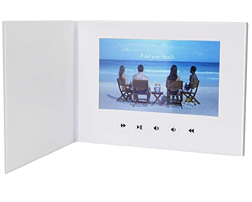 LuguLake 7" Video Greeting Card,Video Brochure for Father's Day Mother's Day, Christmas, Anniversary, Marketing Include 4G Memory and Rechargeable Battery LCD Screen Digital Brochures