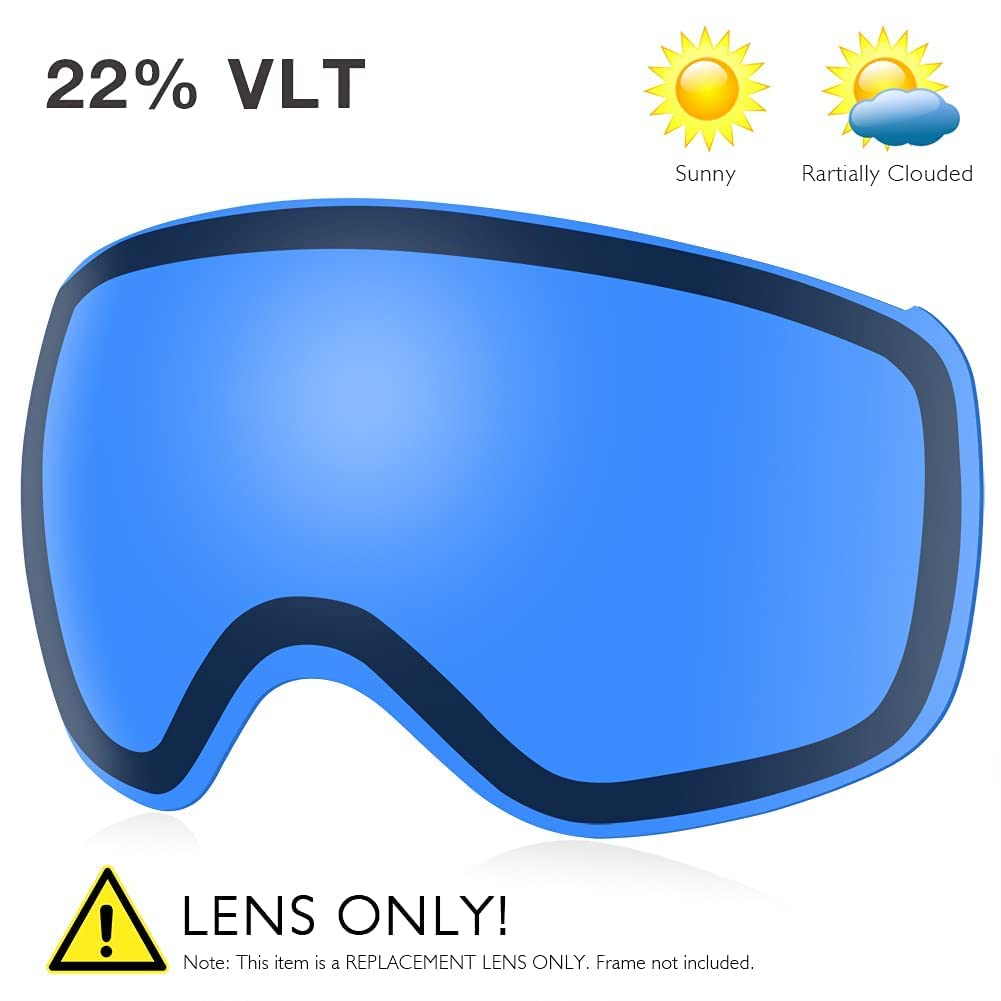 AKASO OTG Ski Goggles and Mag-Pro OTG Ski Goggles Replacement Lens bundle