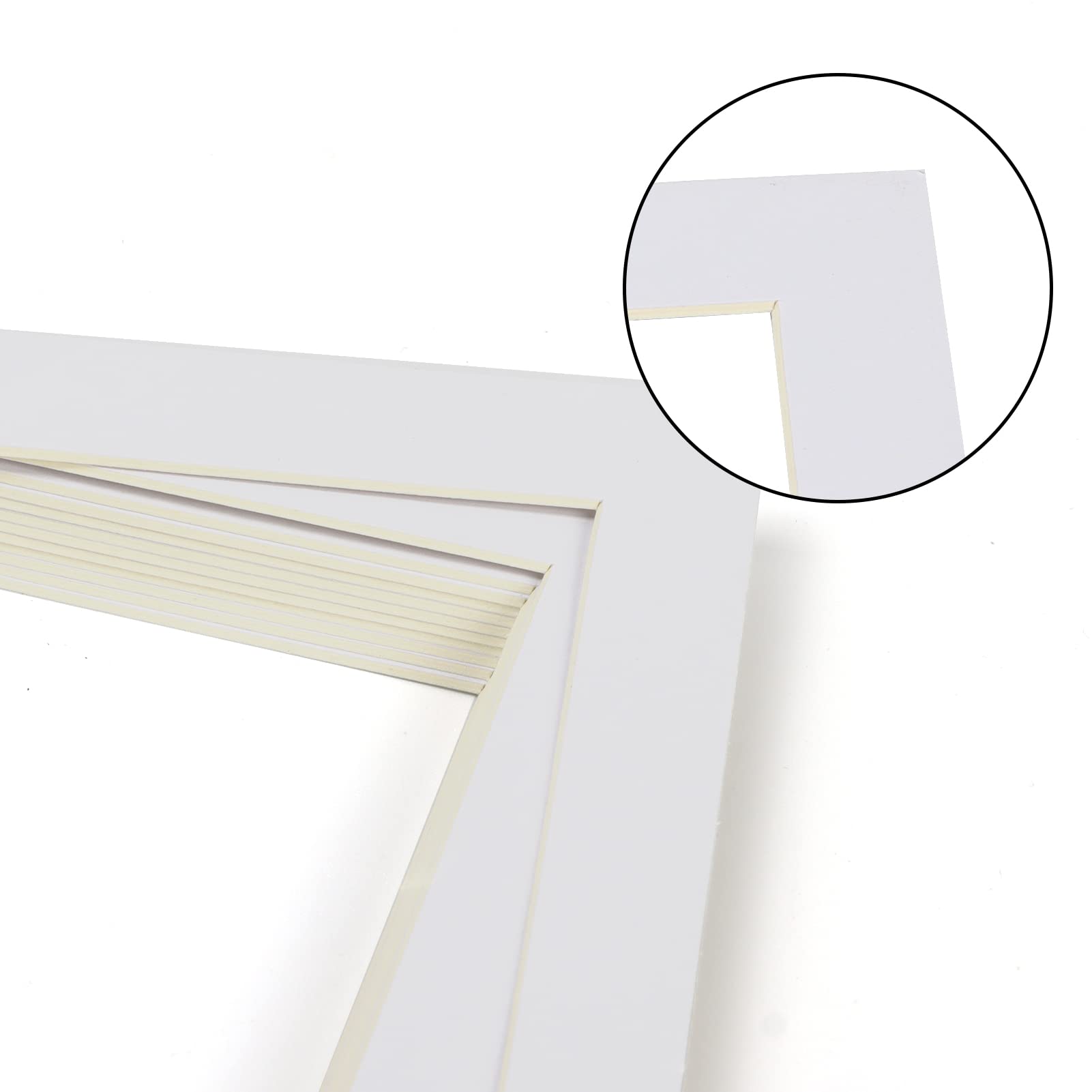 ZBEIVAN 8x10 White Picture Mats with Core Bevel Cut Frame Mattes for 5x7 Pictures- Pack of 12