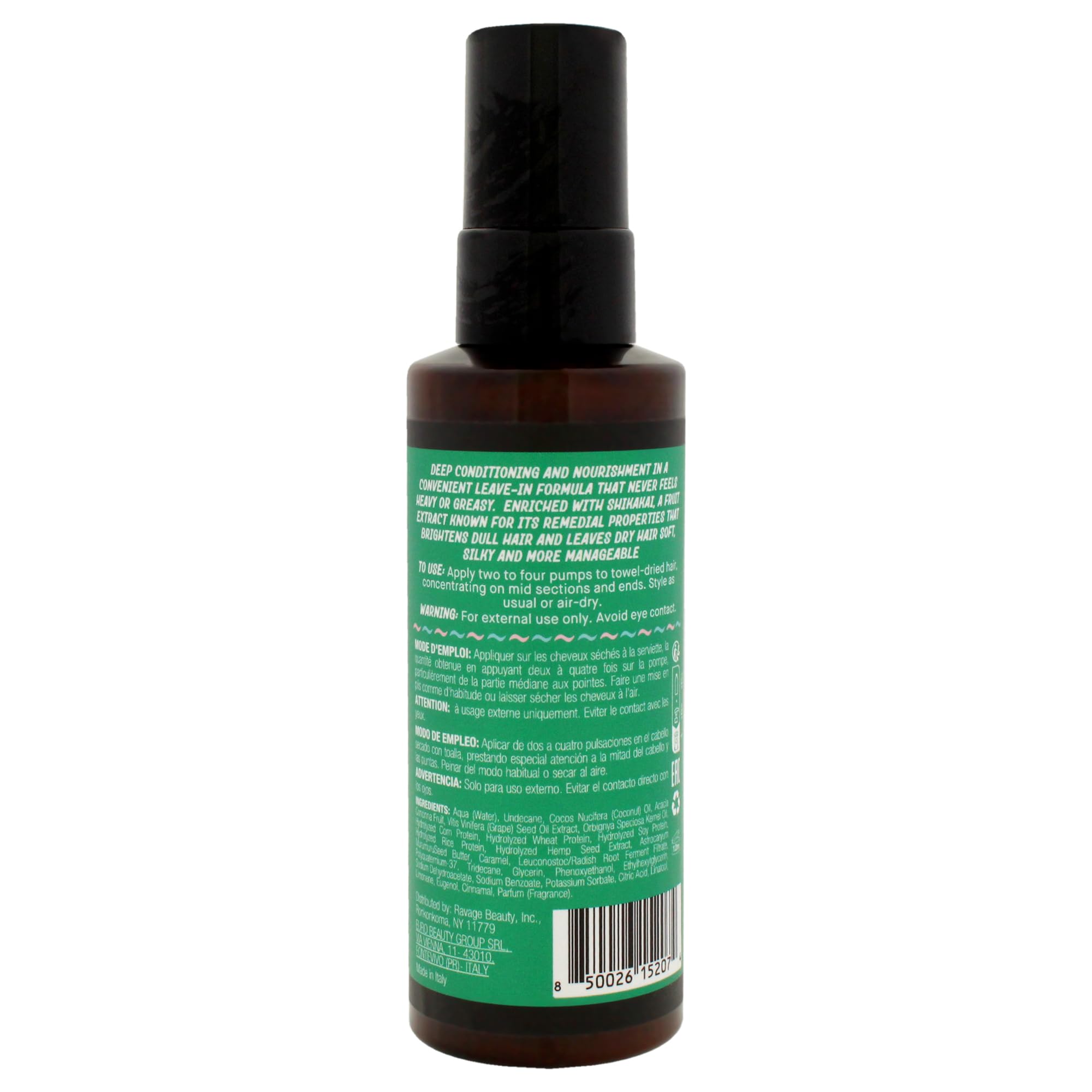 AyurVita Shikakai Restorative Leave-In Conditioner - Herbal Remedy For Dry Scalp and Strands - Moisturizing, Scalp-Cooling Spray - Planet-Friendly, Bio-Sourced Formula and Packaging - 5 Oz