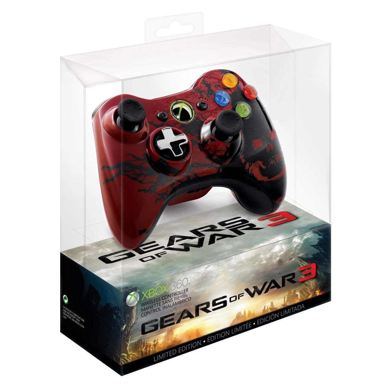 Gears of War 3 Controller - Xbox 360 (Special) (Renewed)
