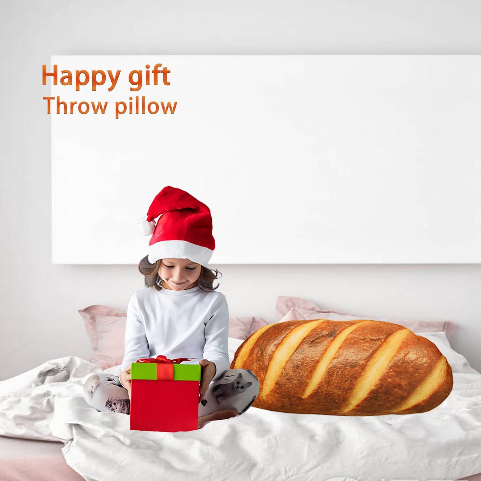 CHELEI2019 23.6" Bread Stuffed Animal 3D Simulation Bread Pillow Food Plush Toy Gift for Kids