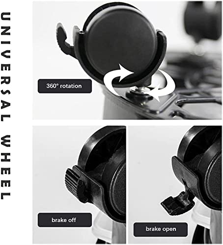 Black Plant Caddy with Water Container Heavy Duty Plant Stand with 4 Wheels Round Flower Pot Mover Plant Saucer Home Garden Planter Dolly Caster with Wheels Rolling Plant Tray