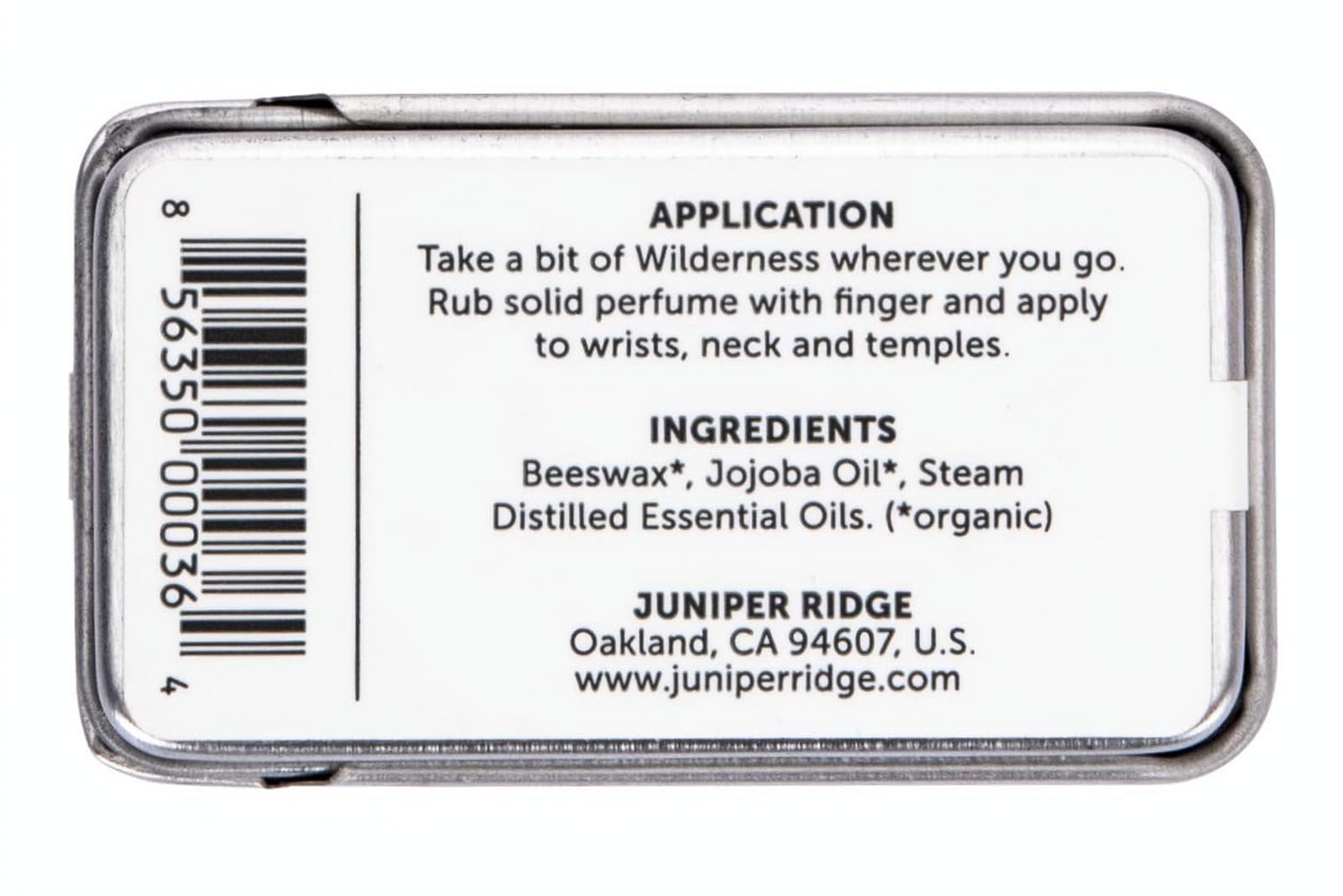 Juniper Ridge Coastal Pine Solid Perfume | Wild-Harvested Essential Oil Blend | Unisex Fragrance | Travel Friendly | 0.5 oz Tin