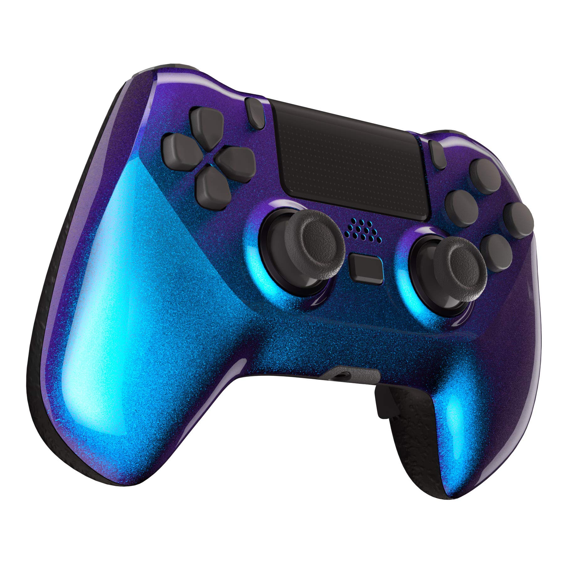 eXtremeRate Chameleon Decade Tournament Controller (DTC) Upgrade Kit for PS4 Controller JDM-040/050/055, Upgrade Board & Ergonomic Shell & Back Buttons & Trigger Stops - Controller NOT Included