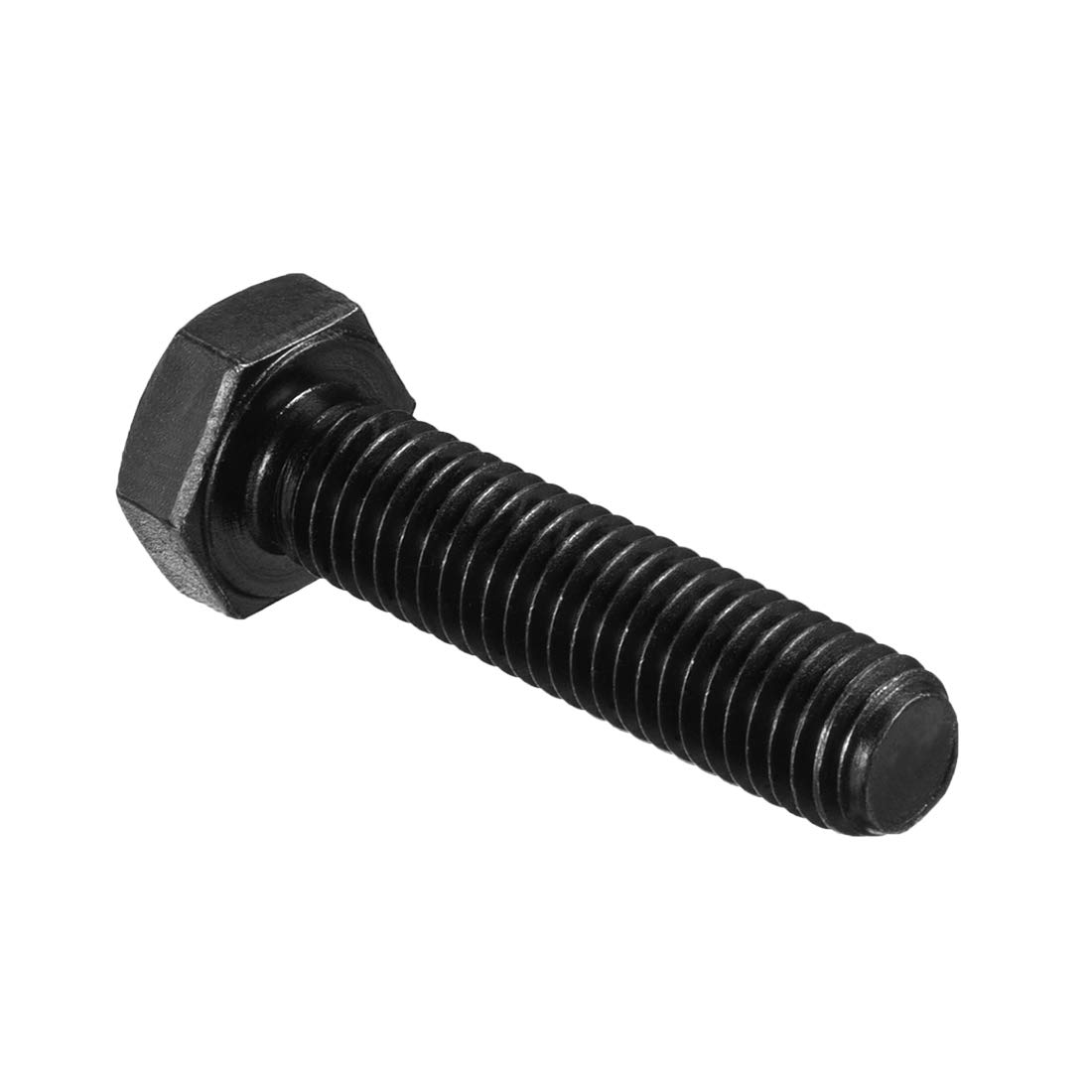 uxcell M10x45mm Hex Head Screw Bolts Fastener Grade 8.8 Carbon Steel Black 8pcs